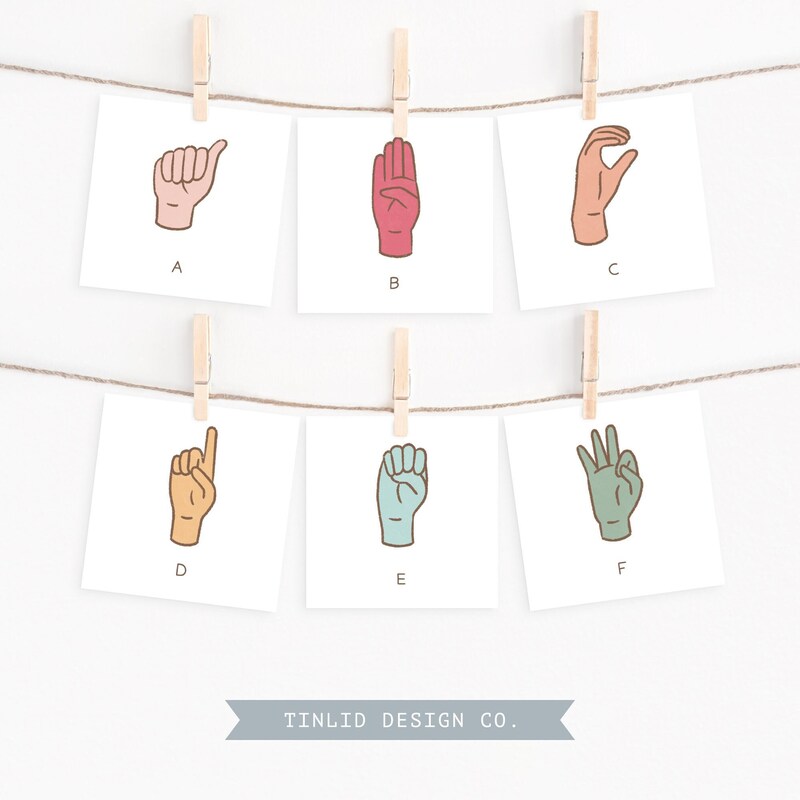 Sign Language Card - Etsy