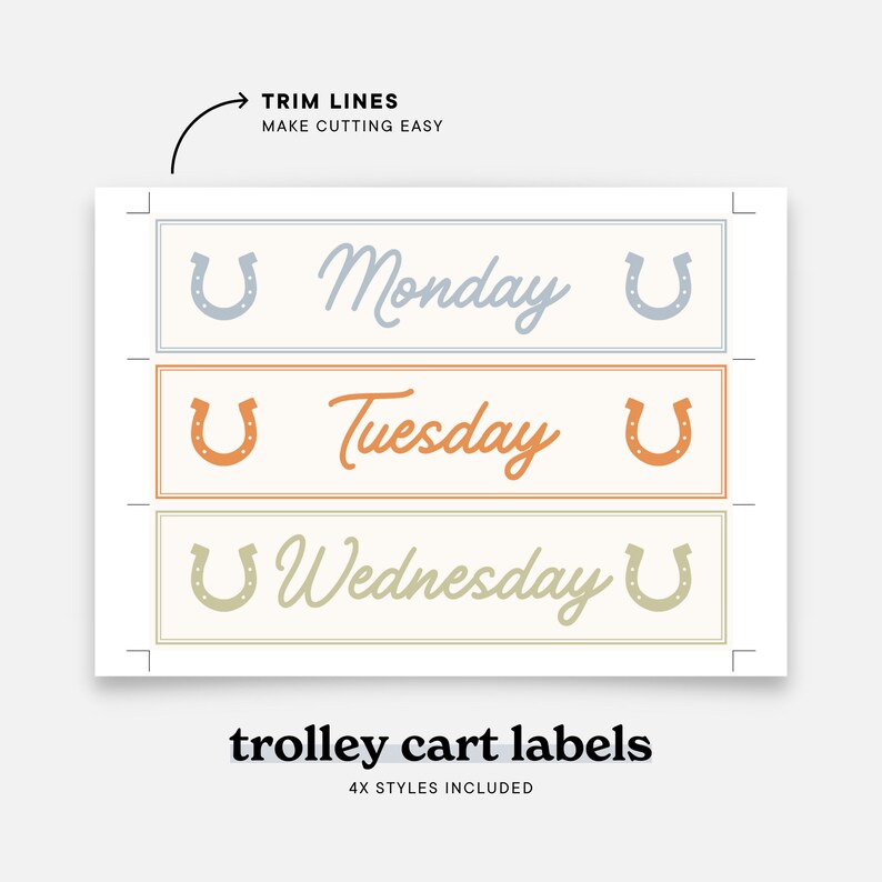 Printable Rolling Trolley Cart Labels, Editable Canva Templates ...