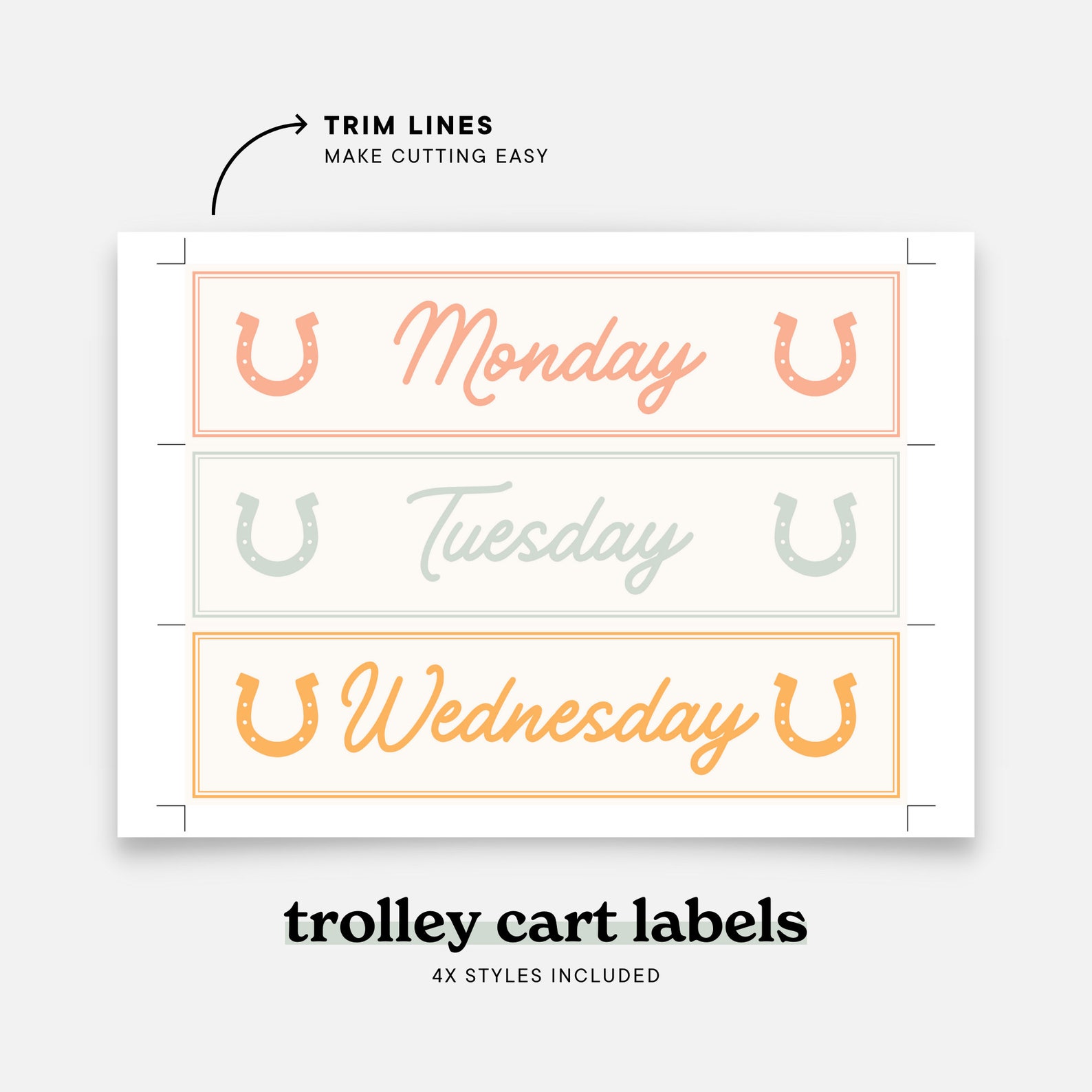 Western Rolling Cart Labels: Editable Teacher Drawer Templates (digital ...