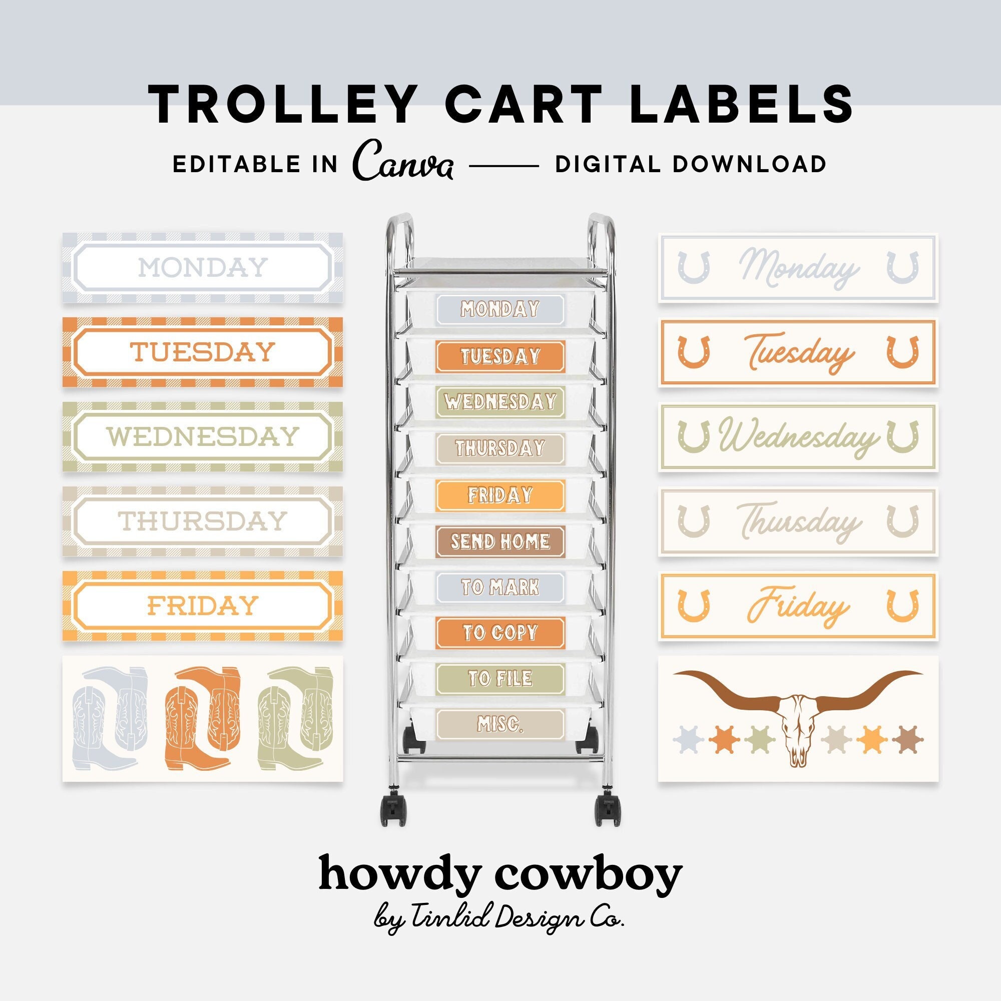 Printable Rolling Trolley Cart Labels Editable Canva - Etsy Australia