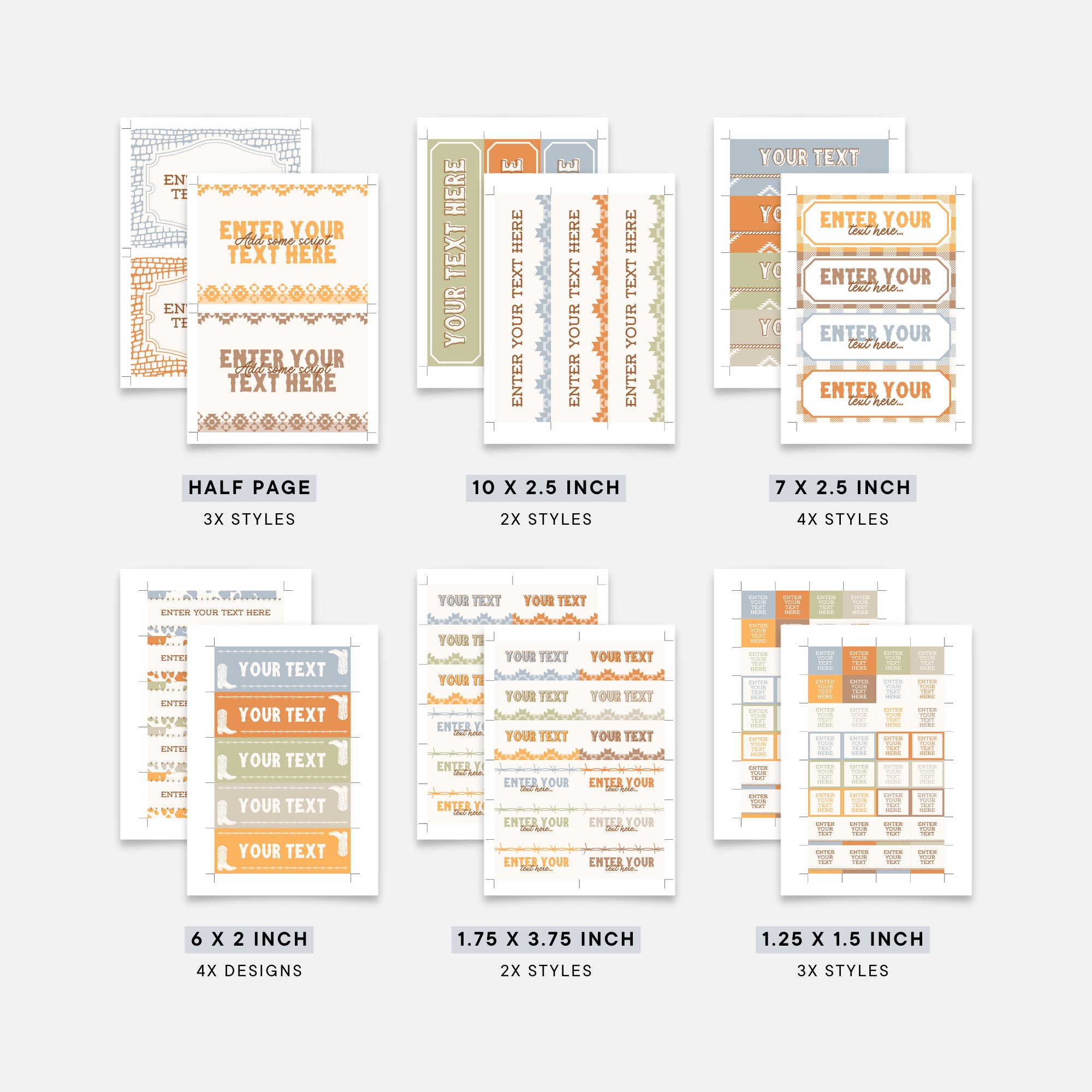 Western Classroom Labels: Editable Teacher Toolbox, Canva Templates ...