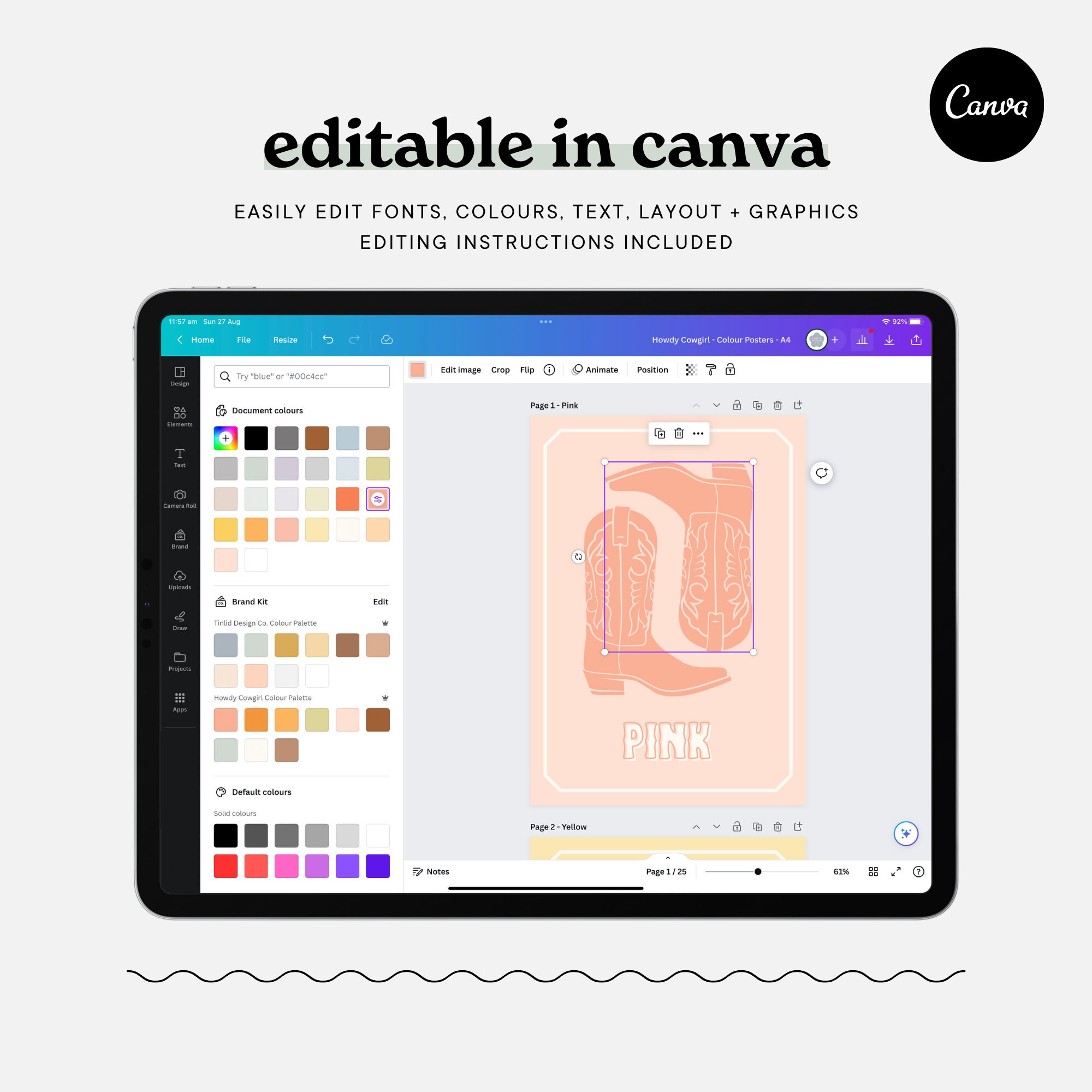 Printable Colour Posters, Classroom Display, Editable Canva Class Decor ...