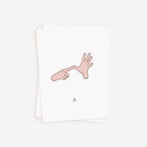 AUSLAN Alphabet Flash Cards: Australian Sign Language (digital Download ...