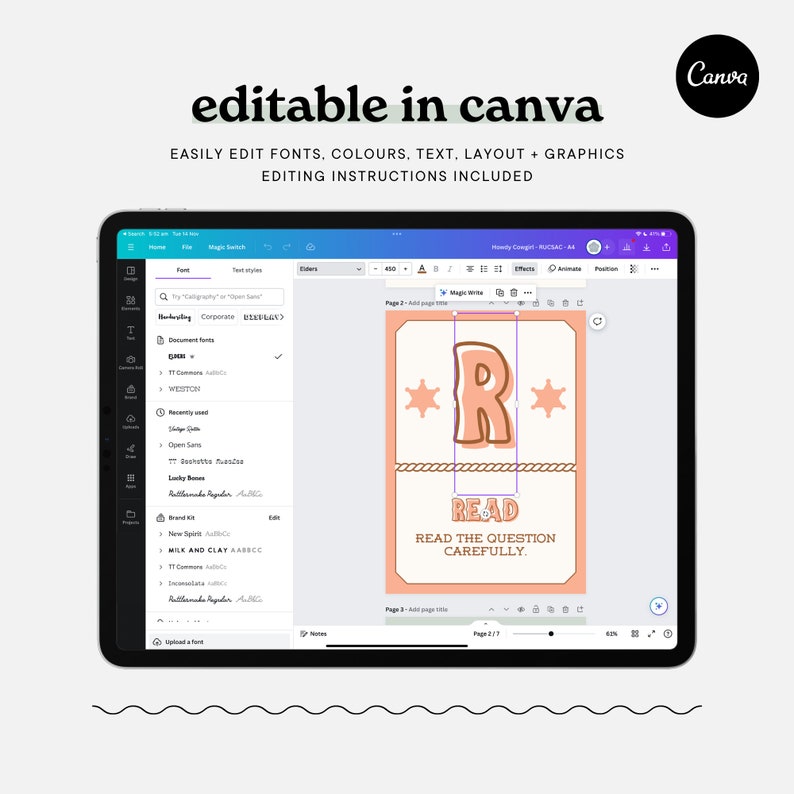 RUCSAC Problem Solving Classroom Display: Western Decor (editable Canva ...