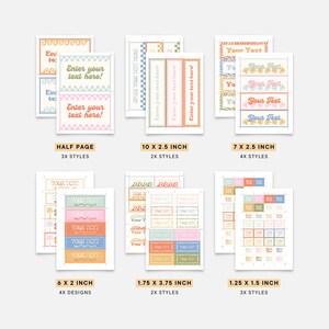 Bright Retro Classroom Labels and Signs, Editable Canva Template ...