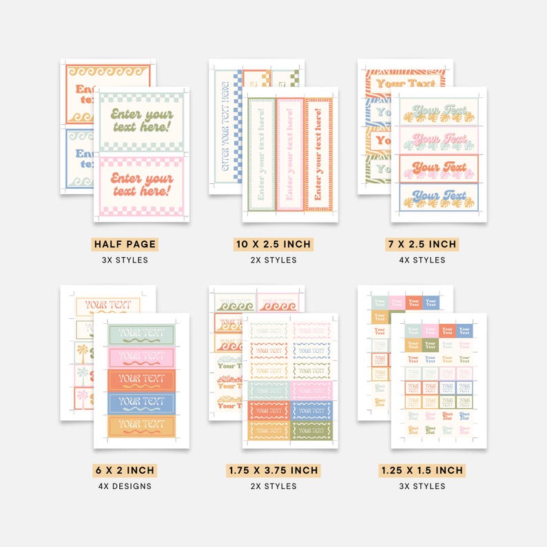 Bright Retro Classroom Labels and Signs, Editable Canva Template ...