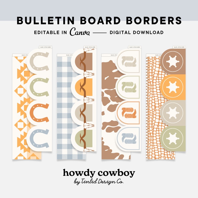 Editable Classroom Display Bundle, Howdy Cowboy Class Decor, Printable ...