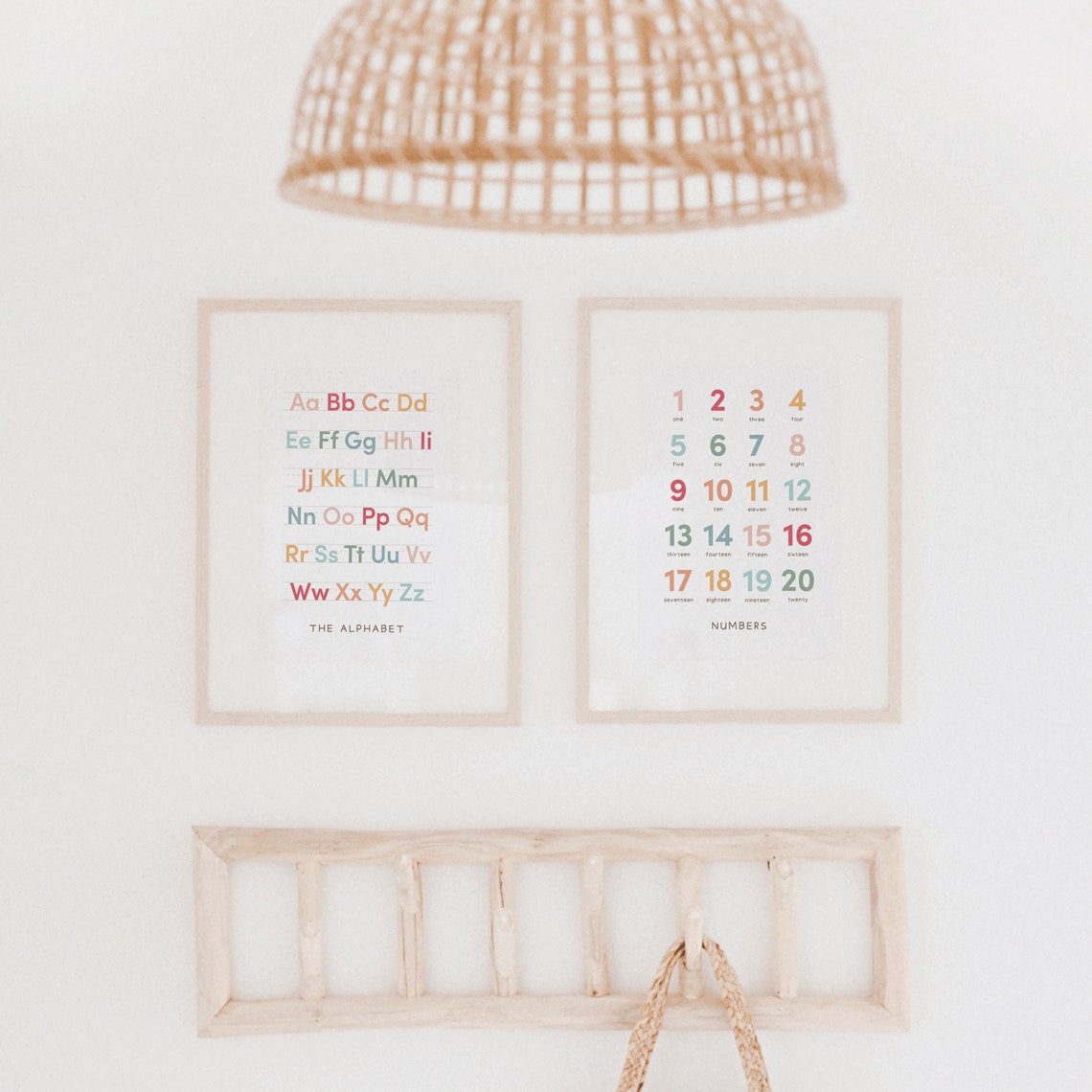 Rainbow Alphabet Poster Numbers Poster ABC Print 1-20 - Etsy Australia