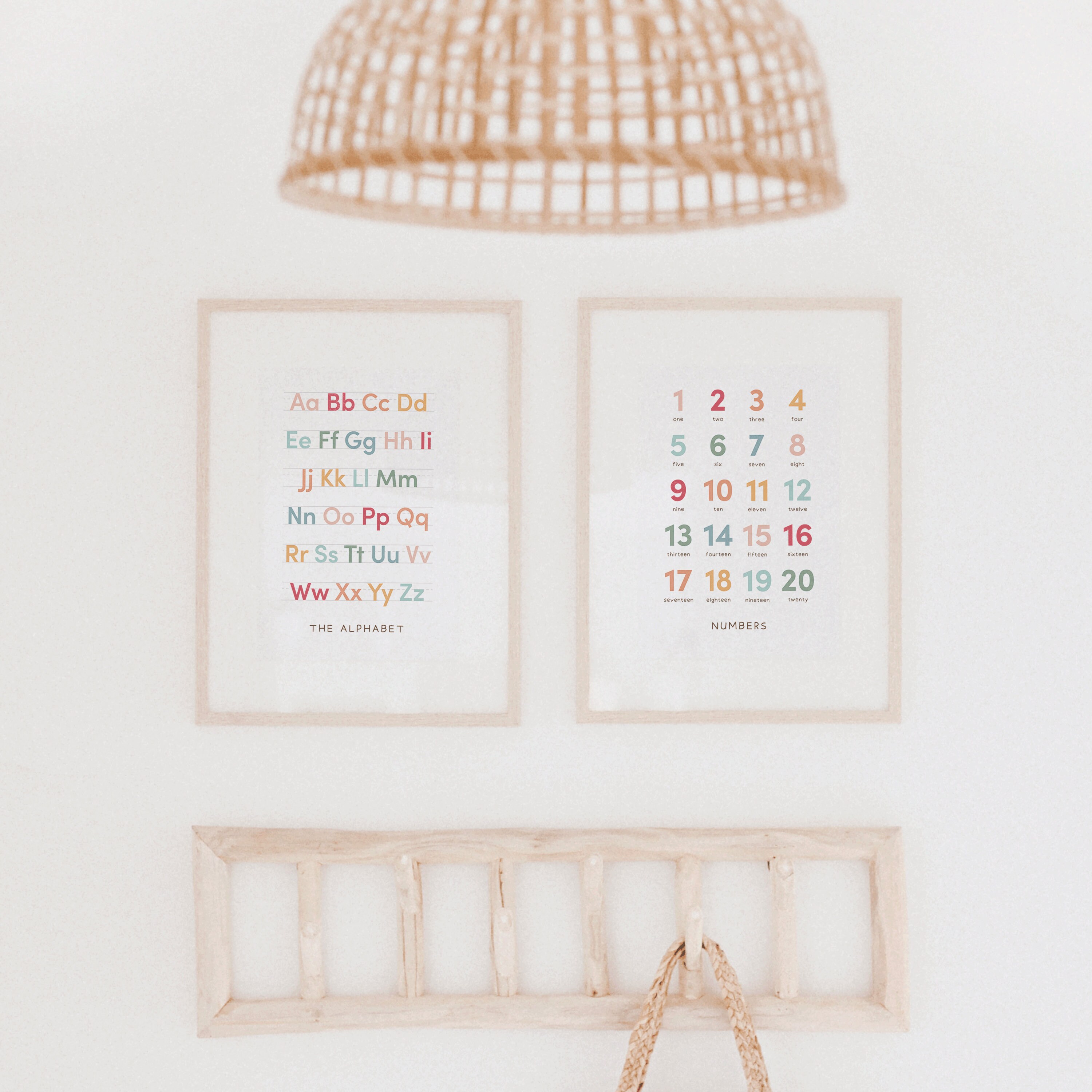 Rainbow Alphabet Poster Numbers Poster ABC Print 1-20 - Etsy Australia