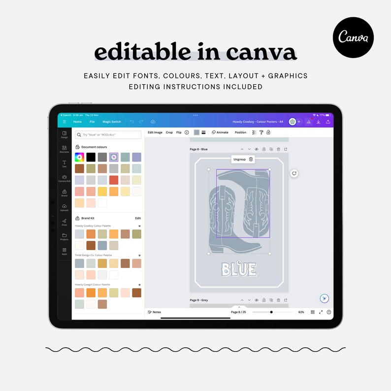 Printable Colour Posters, Classroom Display, Editable Canva Class Decor ...