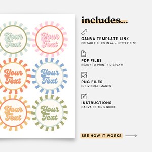 Bright Retro Classroom Essentials Decor Bundle, Editable Class Display ...