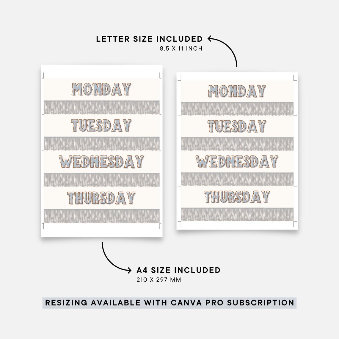 Printable Classroom Flip Calendar, Editable Canva Template, Western ...