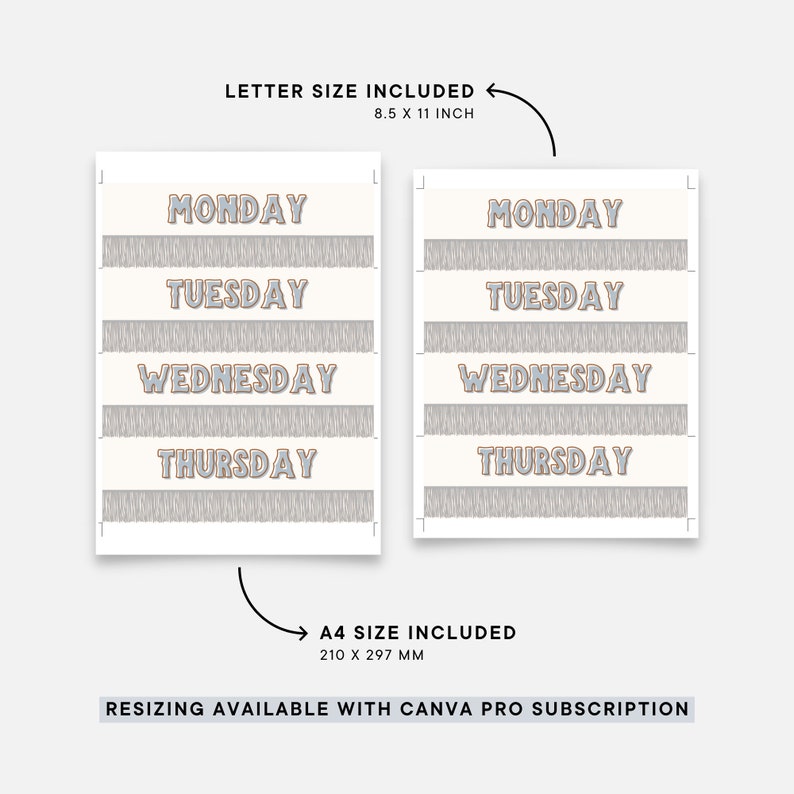 Printable Classroom Flip Calendar, Editable Canva Template, Western ...