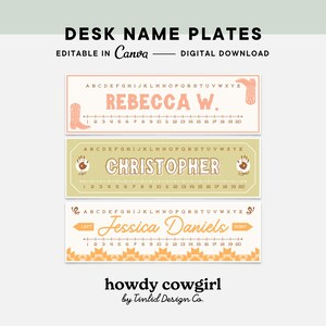 Editable Classroom Community Decor Bundle, Howdy Cowgirl Class Display ...