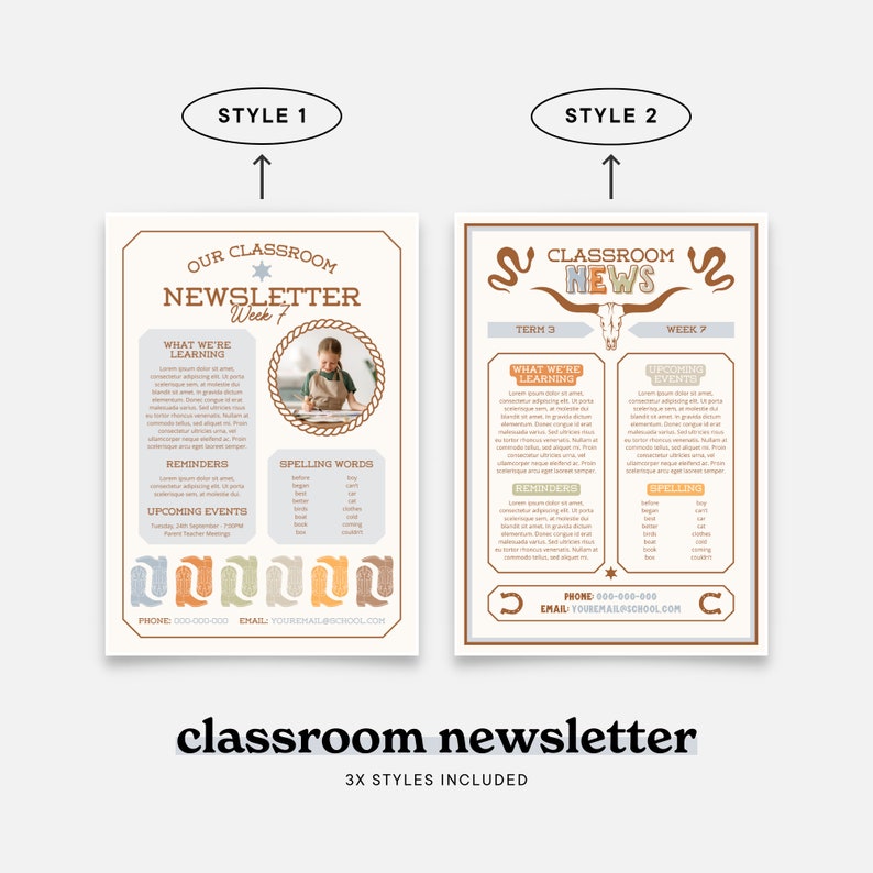 Printable Classroom Newsletter, Back to School, Editable Canva ...