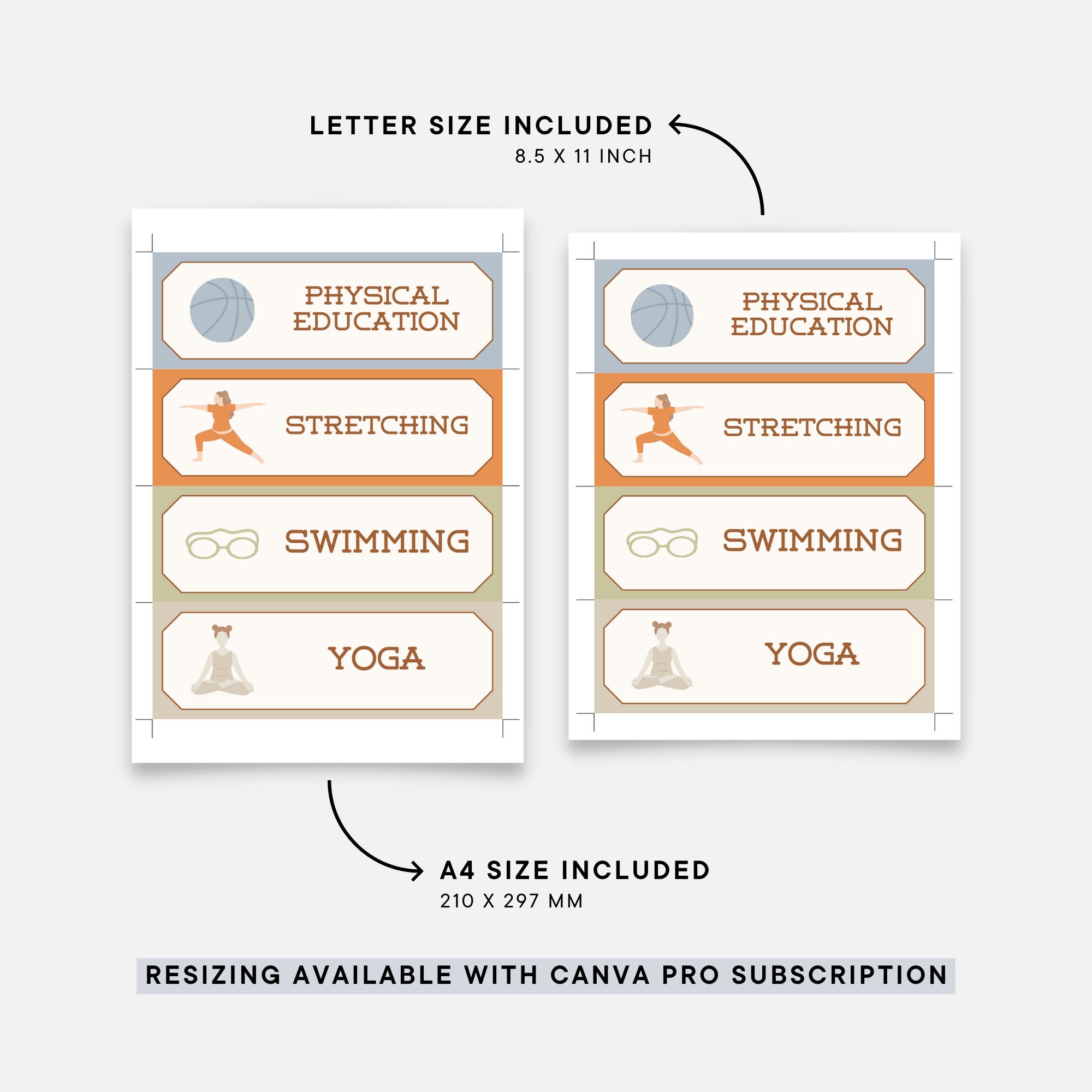 Printable Classroom Schedule, Visual Teacher Timetable, Editable Canva ...