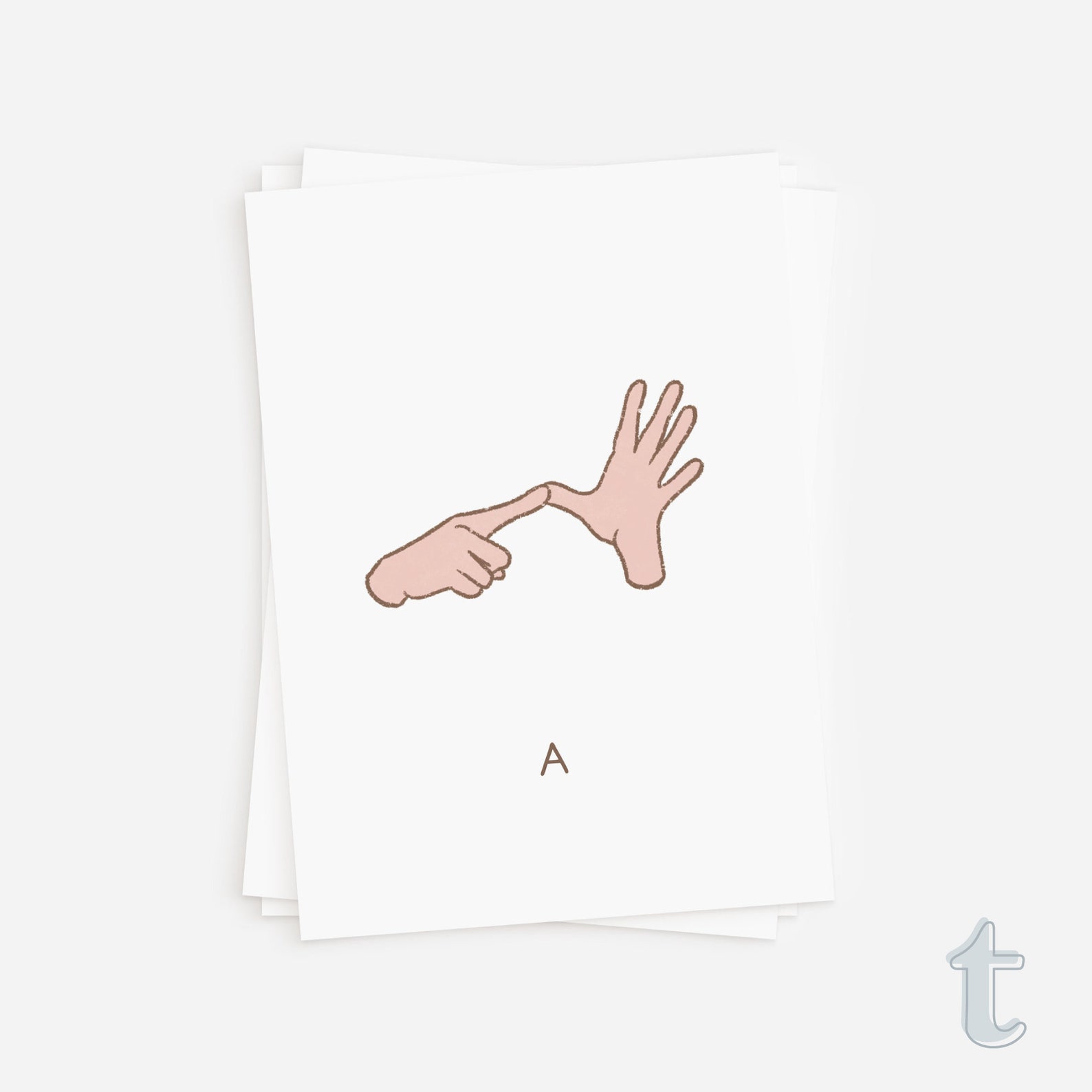Australian Sign Language Alphabet Flash Cards, Printable AUSLAN ...