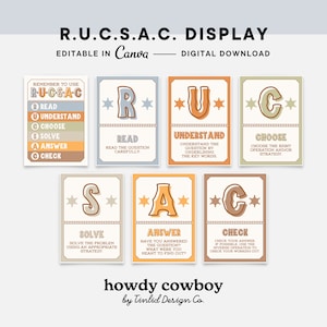 Editable Classroom Display Bundle, Howdy Cowboy Class Decor, Printable ...