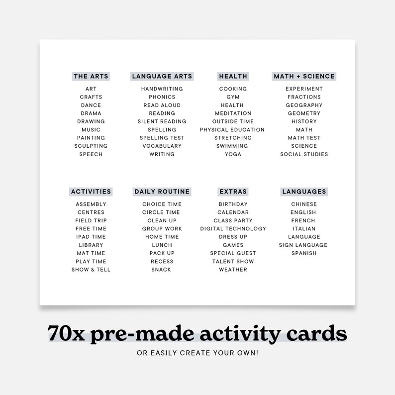 Printable Classroom Schedule, Visual Teacher Timetable, Editable Canva ...