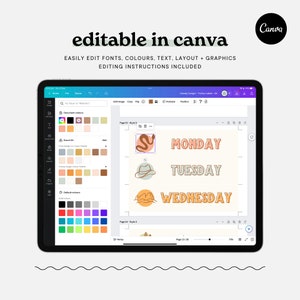 Printable Rolling Trolley Cart Labels, Editable Canva Templates ...