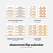 Printable Classroom Flip Calendar, Editable Canva Template, Western ...