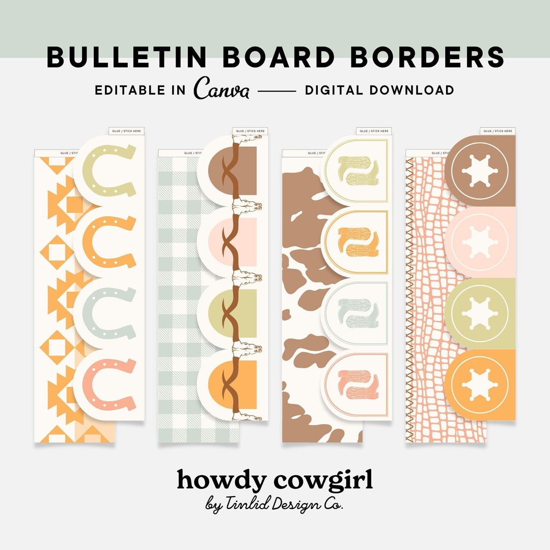 Printable Bulletin Board Borders, Classroom Banner Display, Editable ...