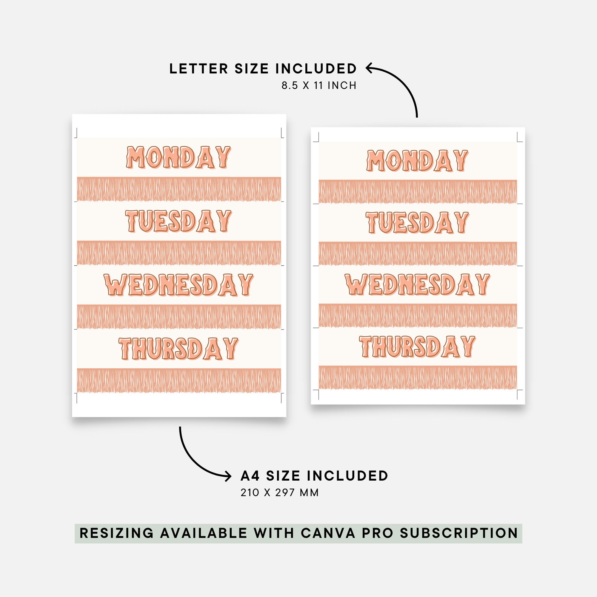 Printable Classroom Flip Calendar, Editable Canva Template, Western ...