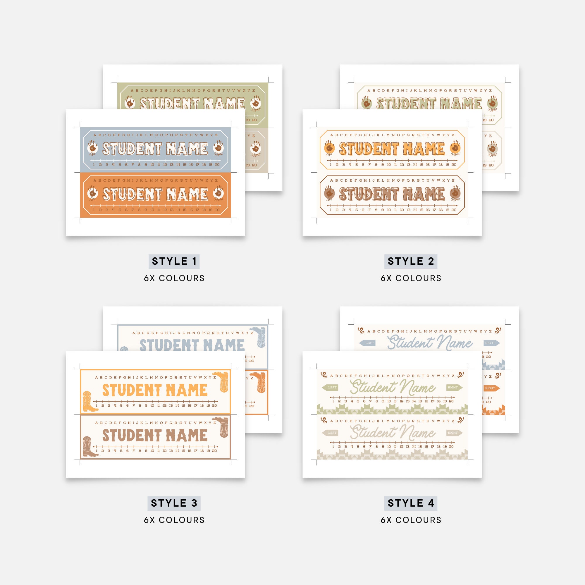 Printable Classroom Desk Plates, Student Name Tags, Editable Canva ...