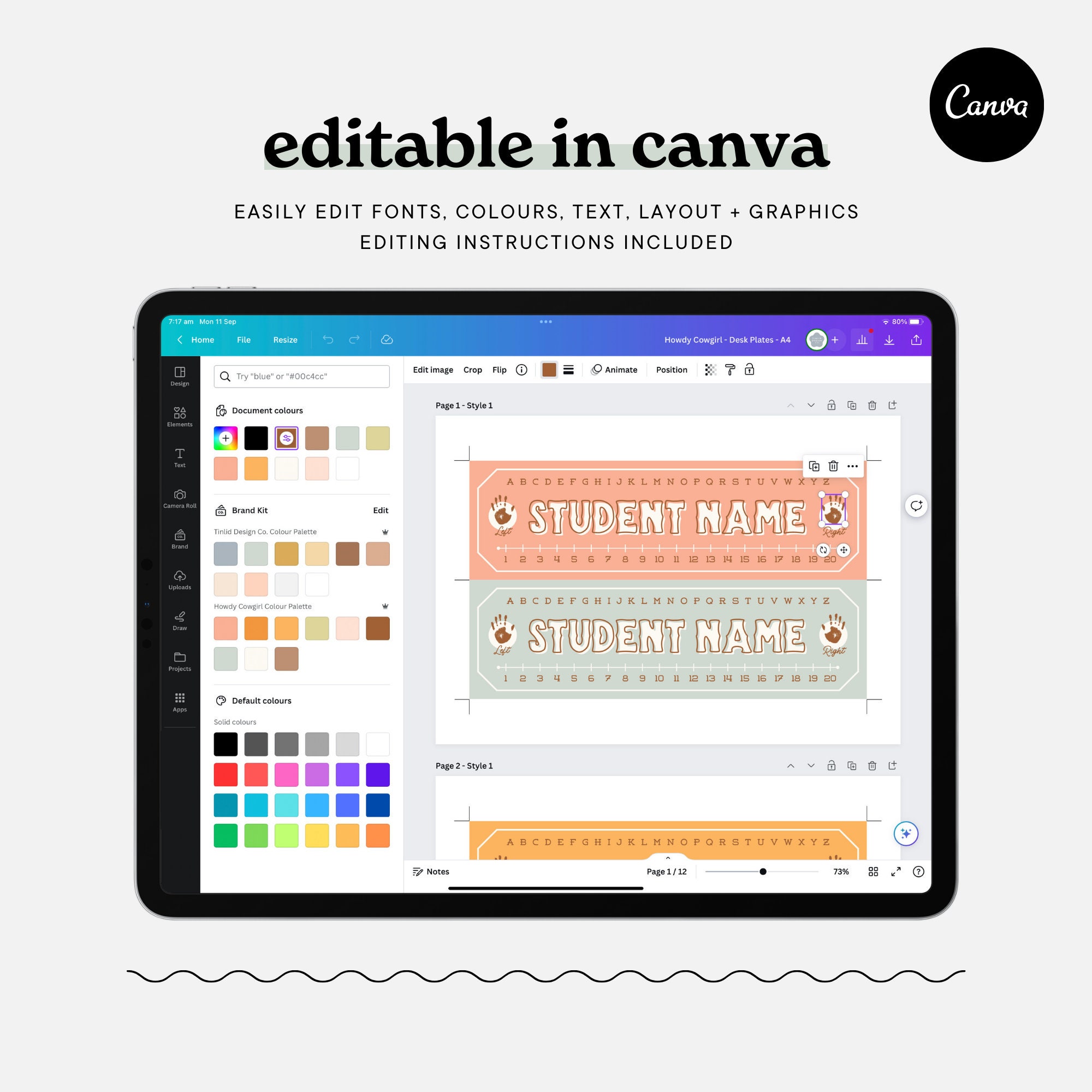 Printable Classroom Desk Plates Student Name Tags Editable - Etsy Australia