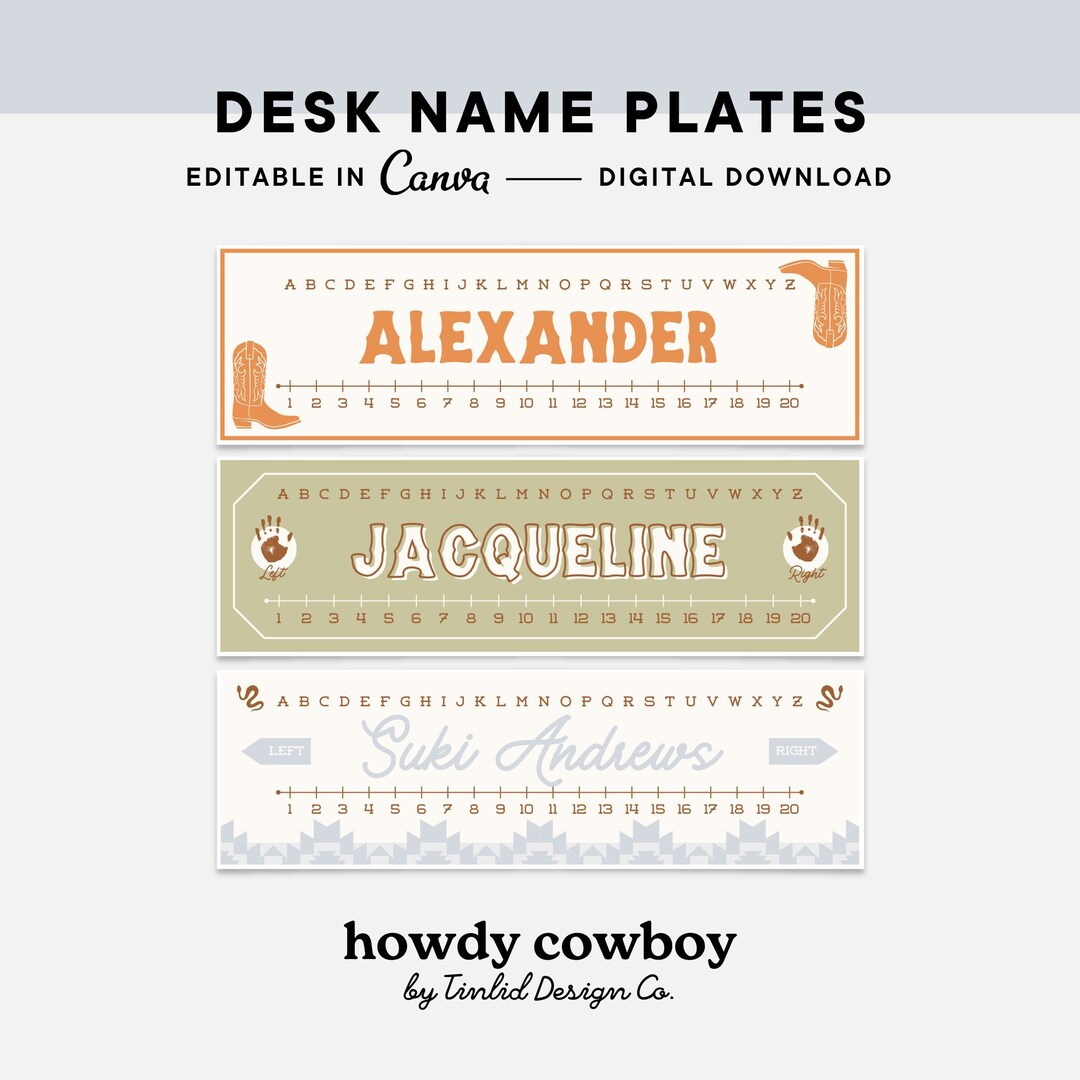 Placas de escritorio de aula imprimibles etiquetas de nombre - Etsy España