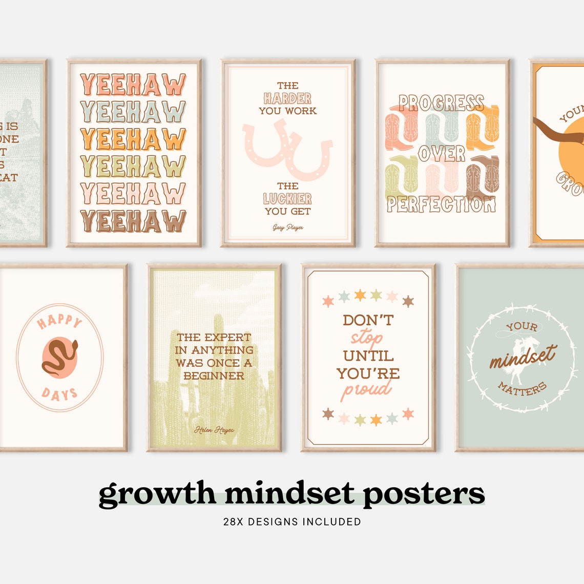 Printable Growth Mindset Posters, Motivational Classroom Display ...