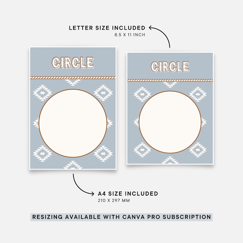 Printable Shape Posters, Classroom Display, Editable Canva Class Decor ...