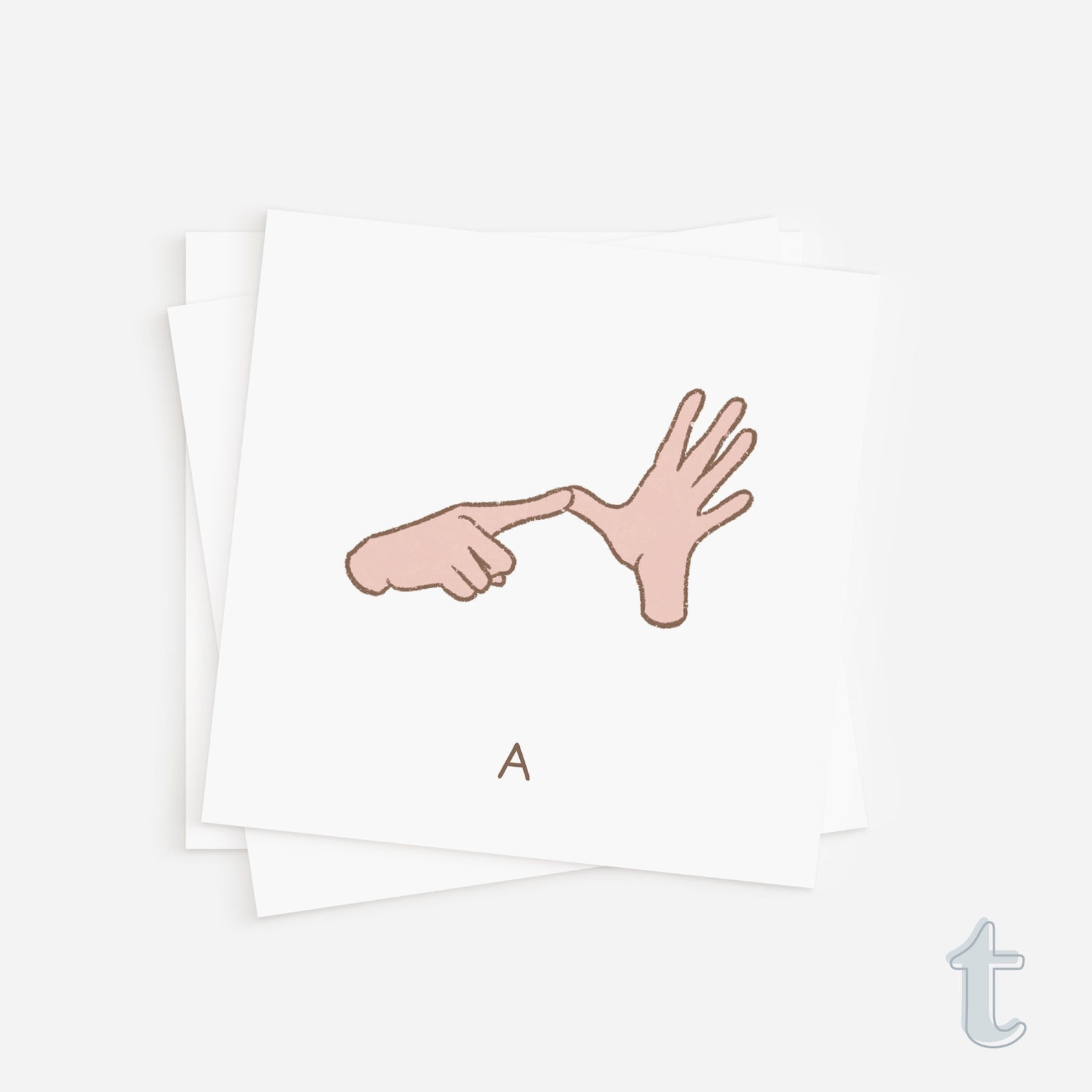 Australian Sign Language Alphabet Flash Cards, Printable AUSLAN ...