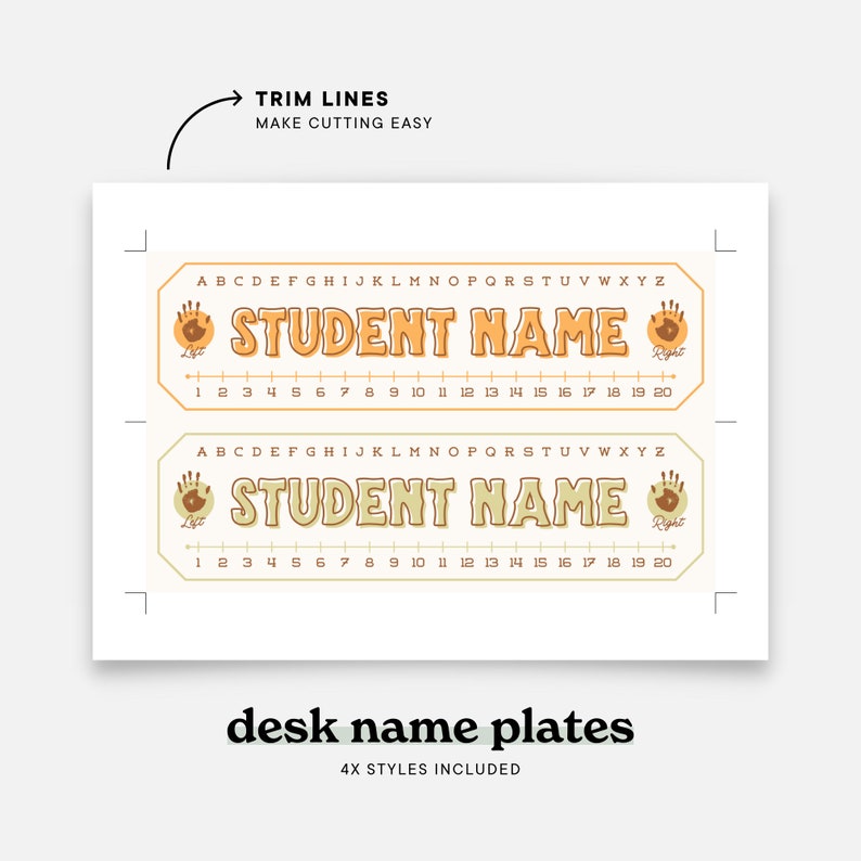 Printable Classroom Desk Plates Student Name Tags Editable - Etsy Australia