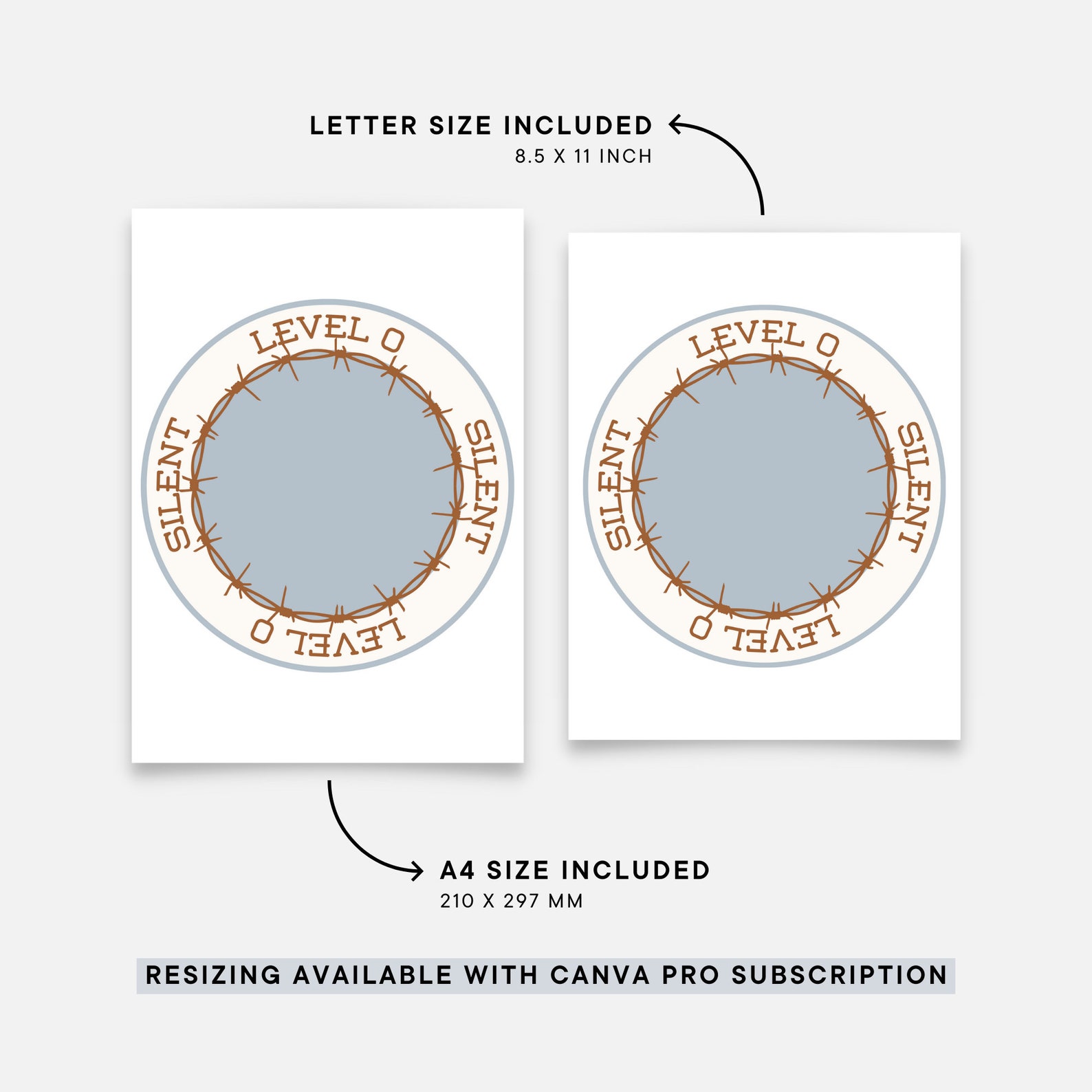 Printable Classroom Voice Levels Display, Editable Canva Template ...
