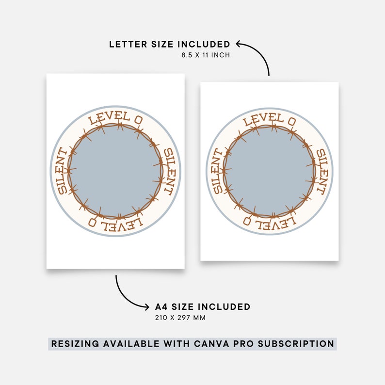 Printable Classroom Voice Levels Display, Editable Canva Template ...