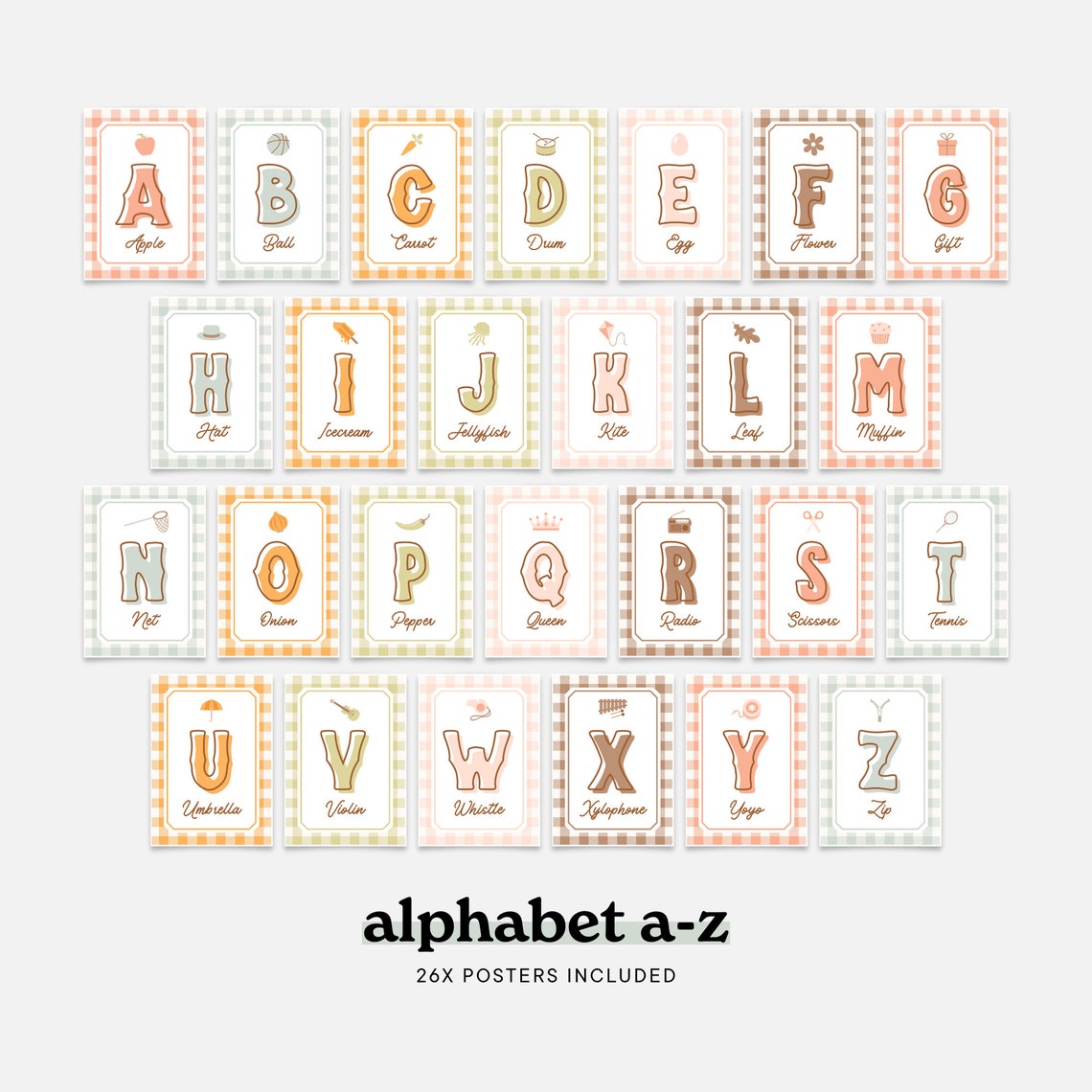 Printable Alphabet Posters Classroom Display Editable Canva - Etsy ...