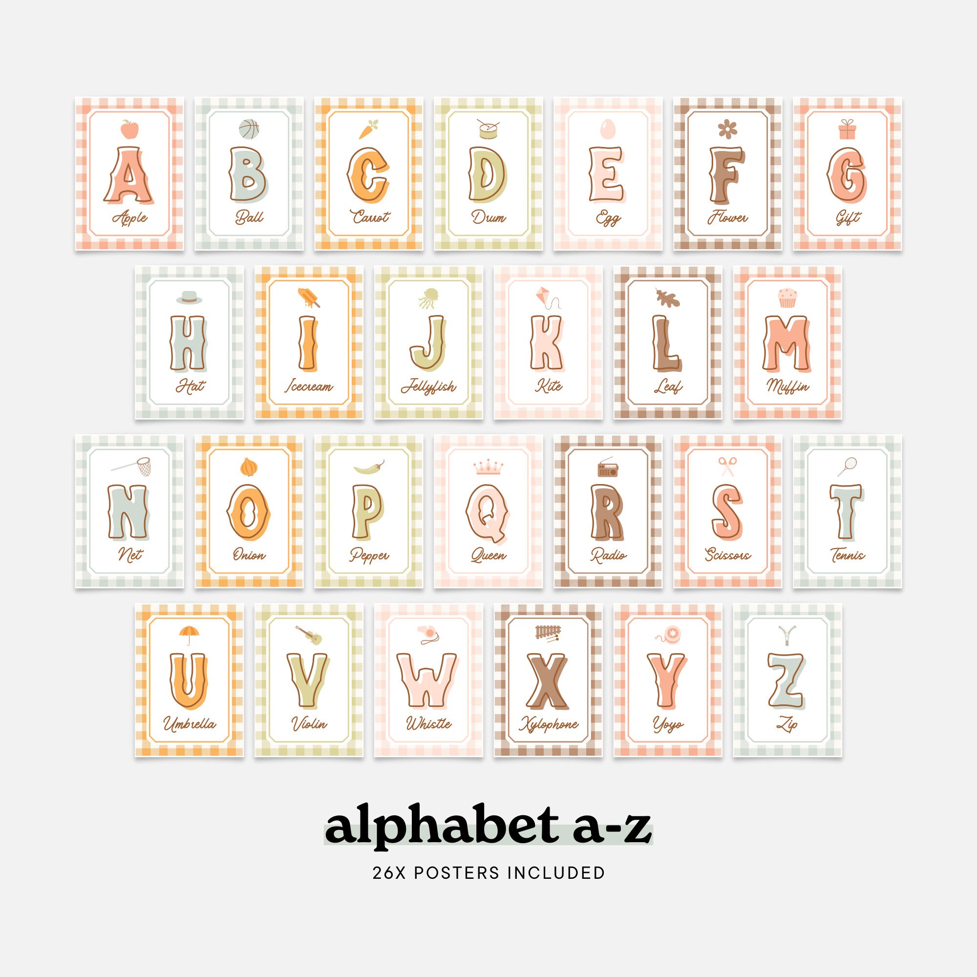 Printable Alphabet Posters Classroom Display Editable Canva - Etsy ...