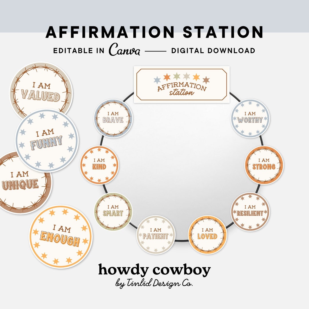 Printable Classroom Affirmation Station Growth Mindset - Etsy