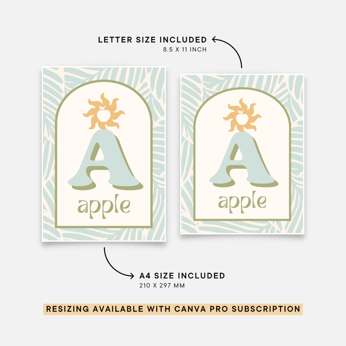 Printable Alphabet Posters Classroom Display Editable Canva - Etsy