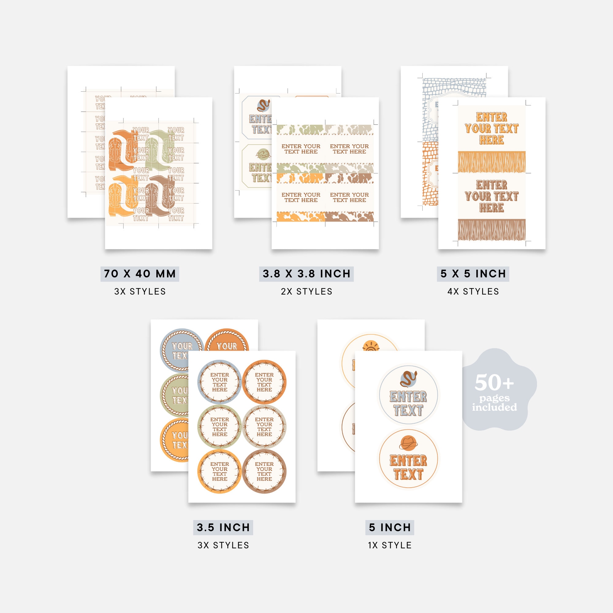 Western Classroom Labels: Editable Teacher Toolbox, Canva Templates ...