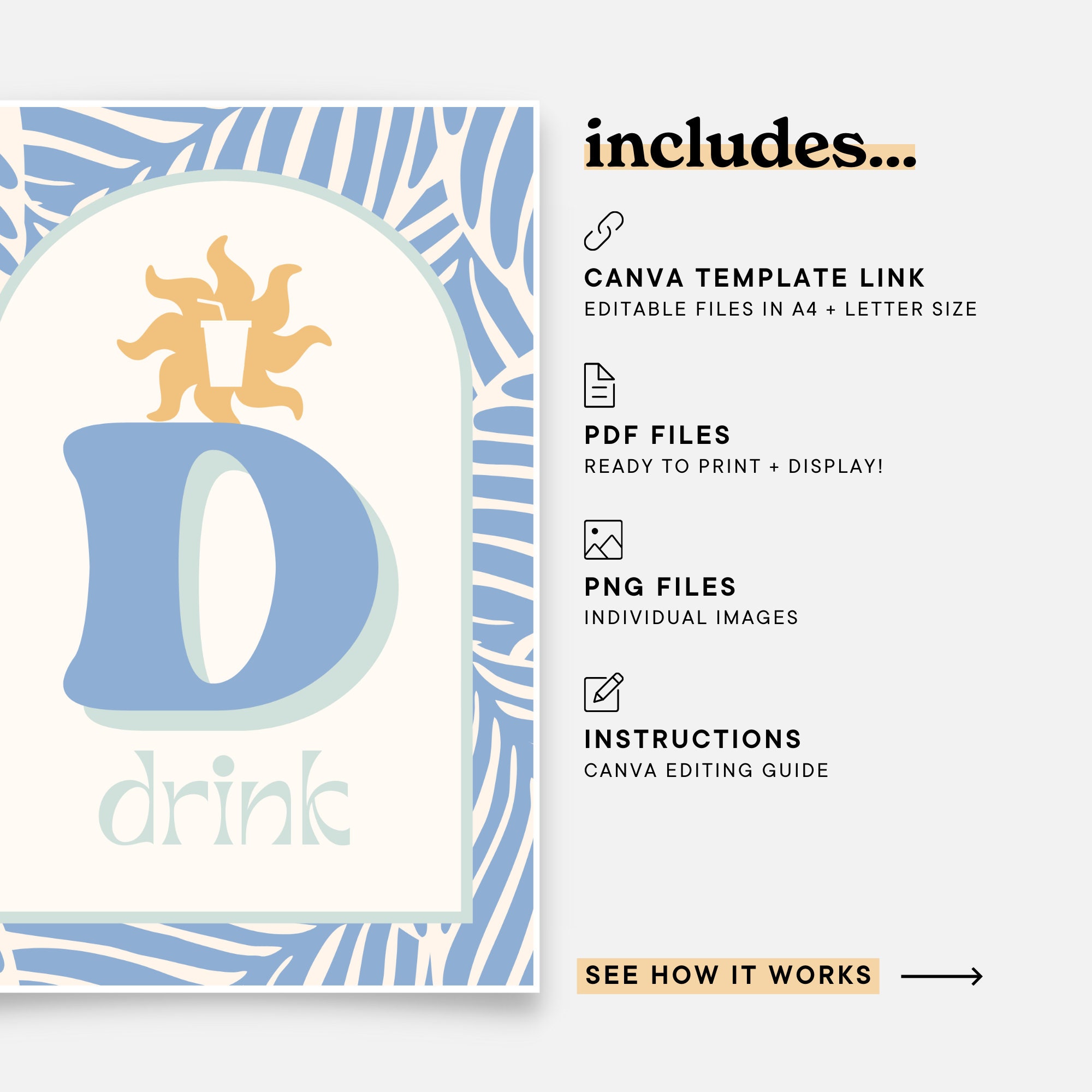 Printable Alphabet Posters, Classroom Display, Editable Canva Class ...