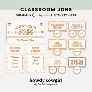 Howdy Cowgirl Classroom Decor Bundle: Canva Templates (digital Download ...