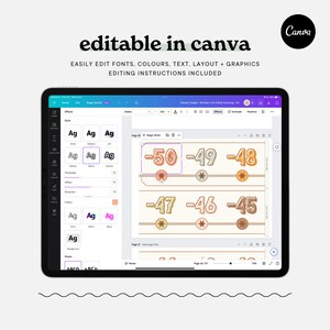 Printable Classroom Number Line & Skip Counting Posters, Editable Canva ...