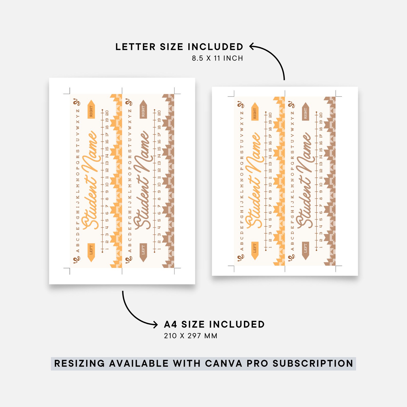 Printable Classroom Desk Plates, Student Name Tags, Editable Canva ...