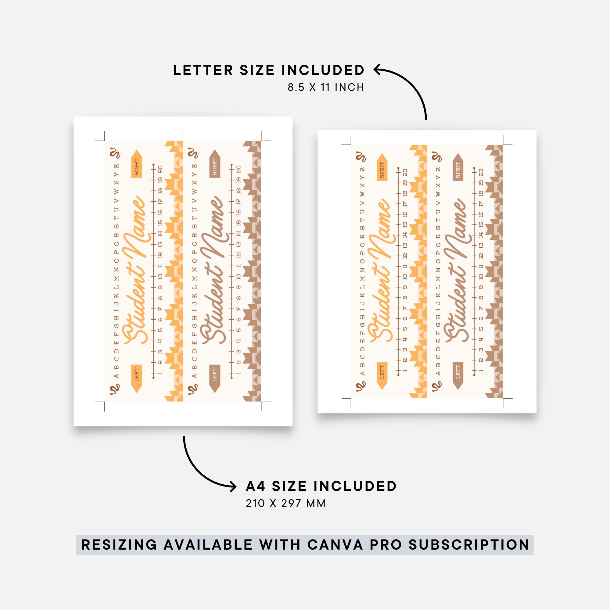 Printable Classroom Desk Plates, Student Name Tags, Editable Canva ...