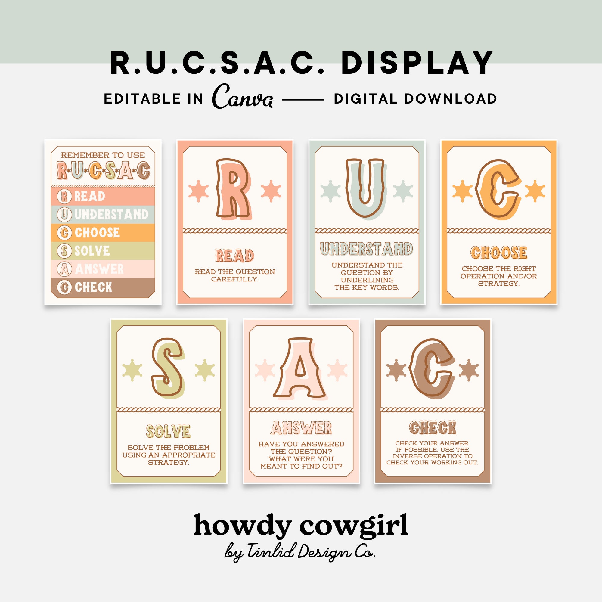 Editable Classroom Display Bundle, Howdy Cowgirl Class Decor, Printable ...