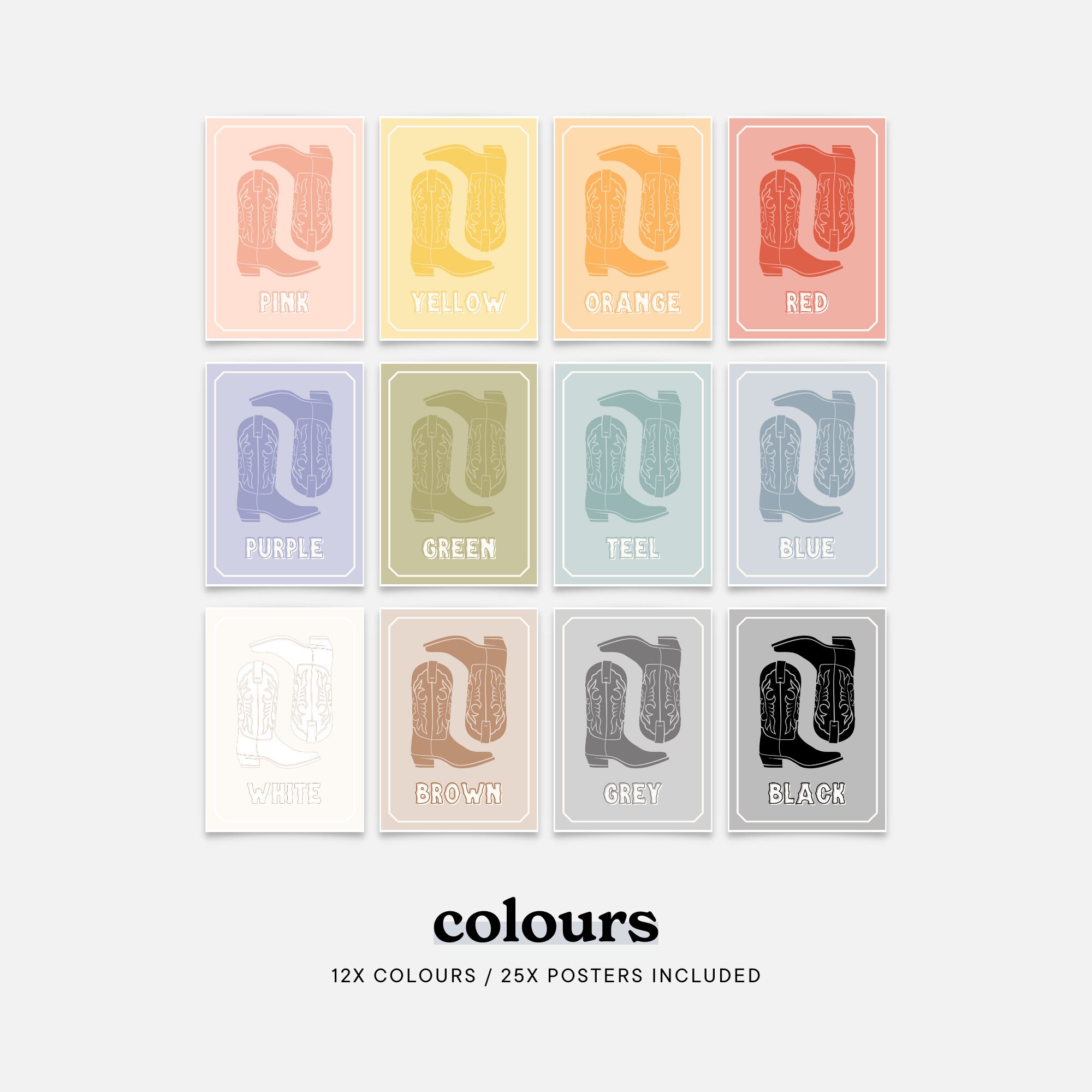 Printable Colour Posters, Classroom Display, Editable Canva Class Decor ...