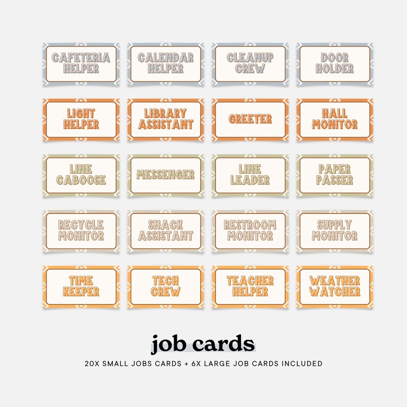 Printable Classroom Jobs Display, Editable Canva Template, Western ...