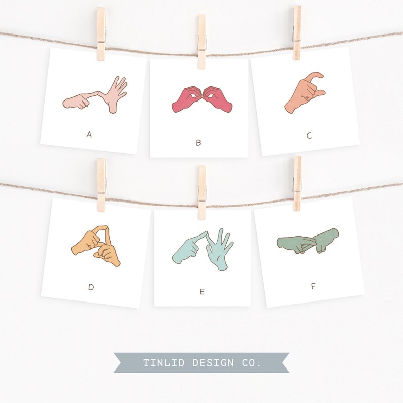 Australian Sign Language Alphabet Flash Cards, Printable AUSLAN ...